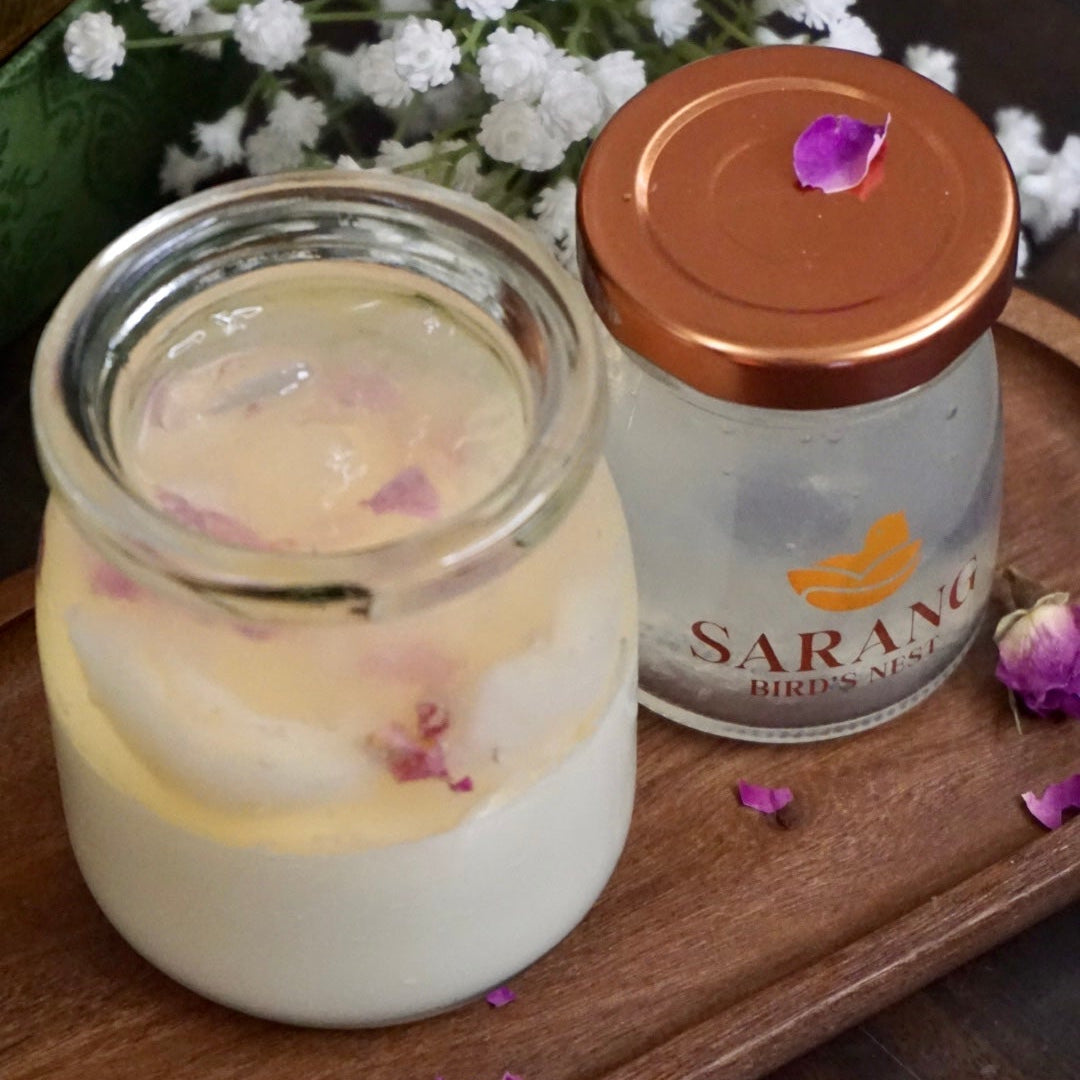 Rose Lychee Bird's Nest Pudding – THREESACROWDCAFE